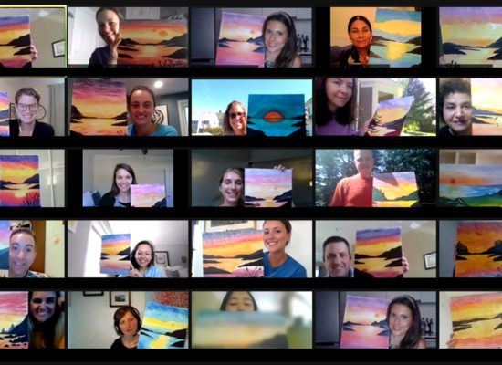 Virtual Paint Classes - Rated 5 Stars - Team Building Specialist in Vermont